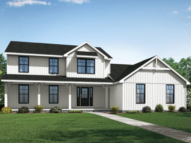 Modern farmhouse plans - custom new homes built on your land.